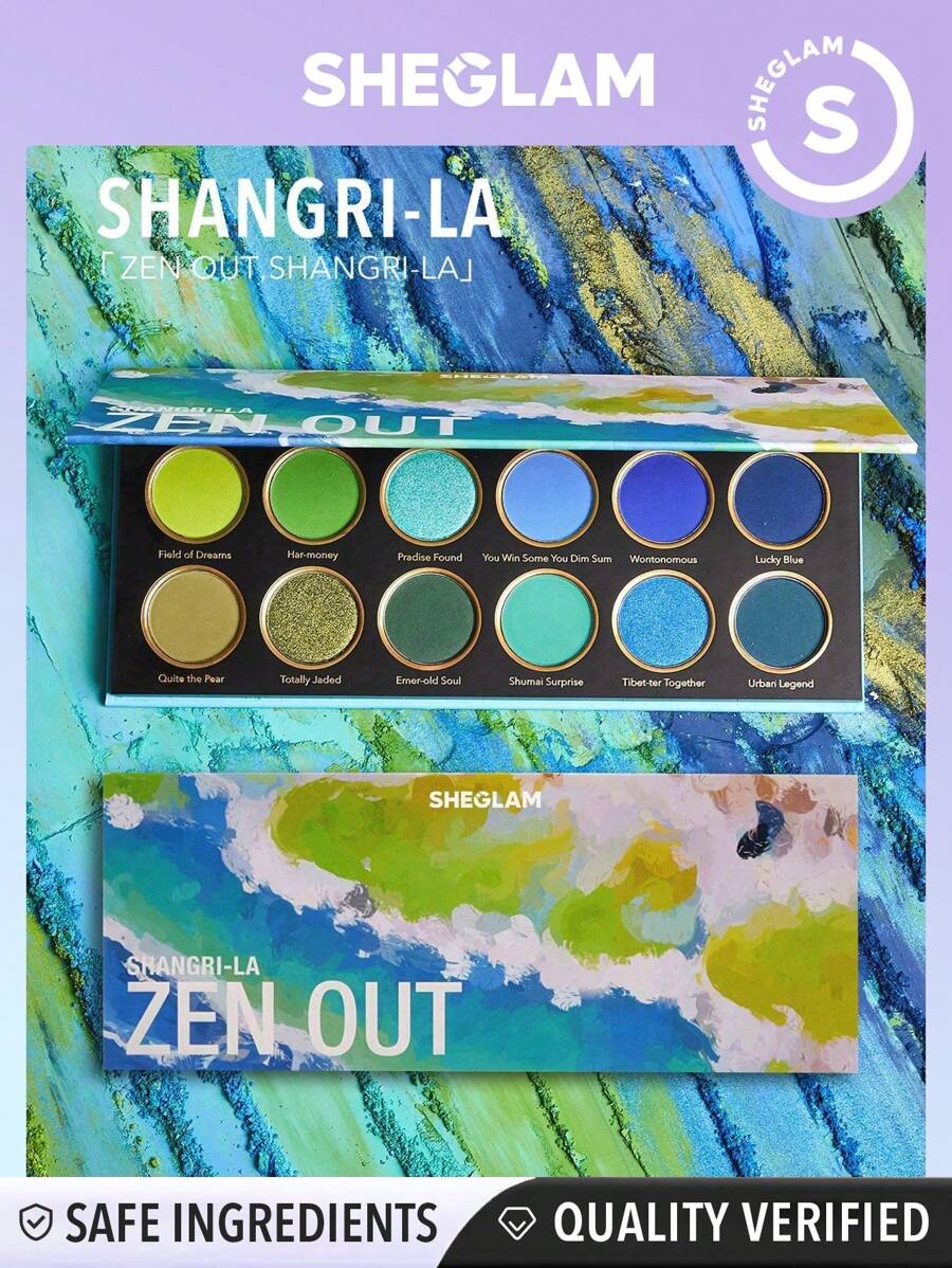 SHEGLAM Zen Out, Shangri-La Palette 12-Clolor Shimmer Metallic Matte ...