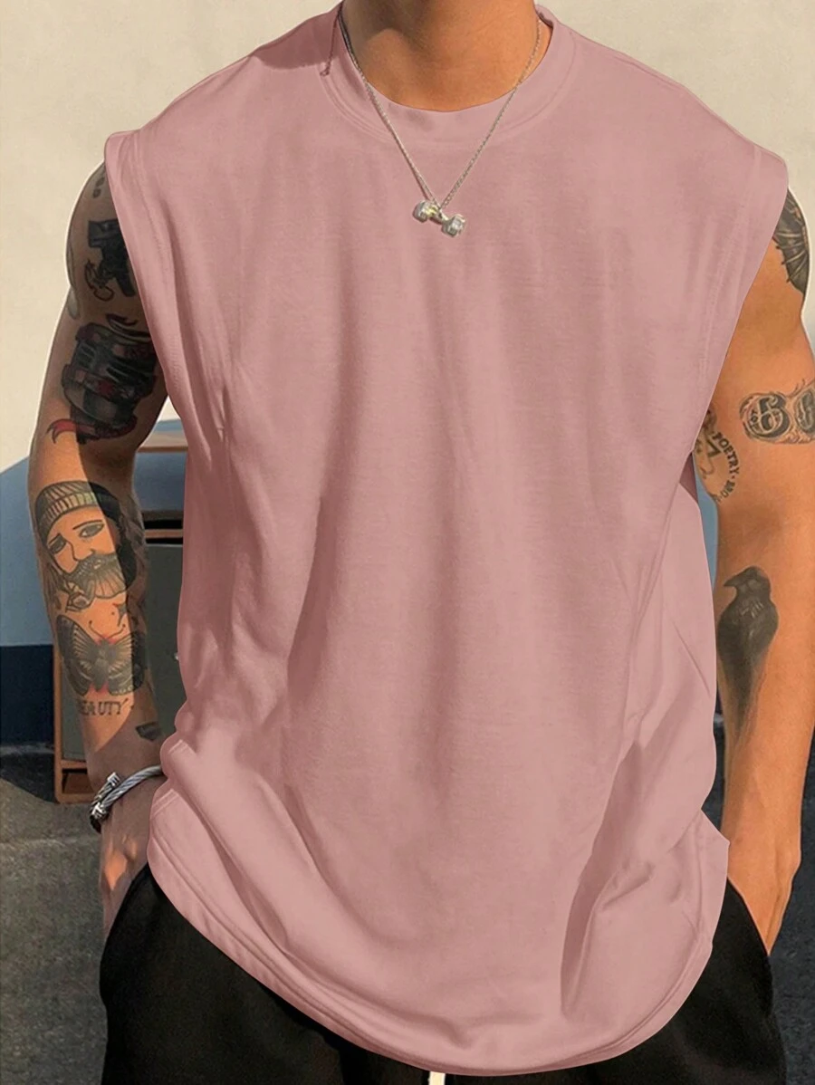 Manfinity Hypemode Men's Solid Color Wide Strap Tank Top | SHEIN USA