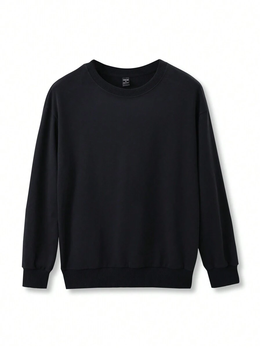 Shein Artist Women Simple Round Neck Long Sleeve Sweatshirt Spring And Autumn Fall For Autumn