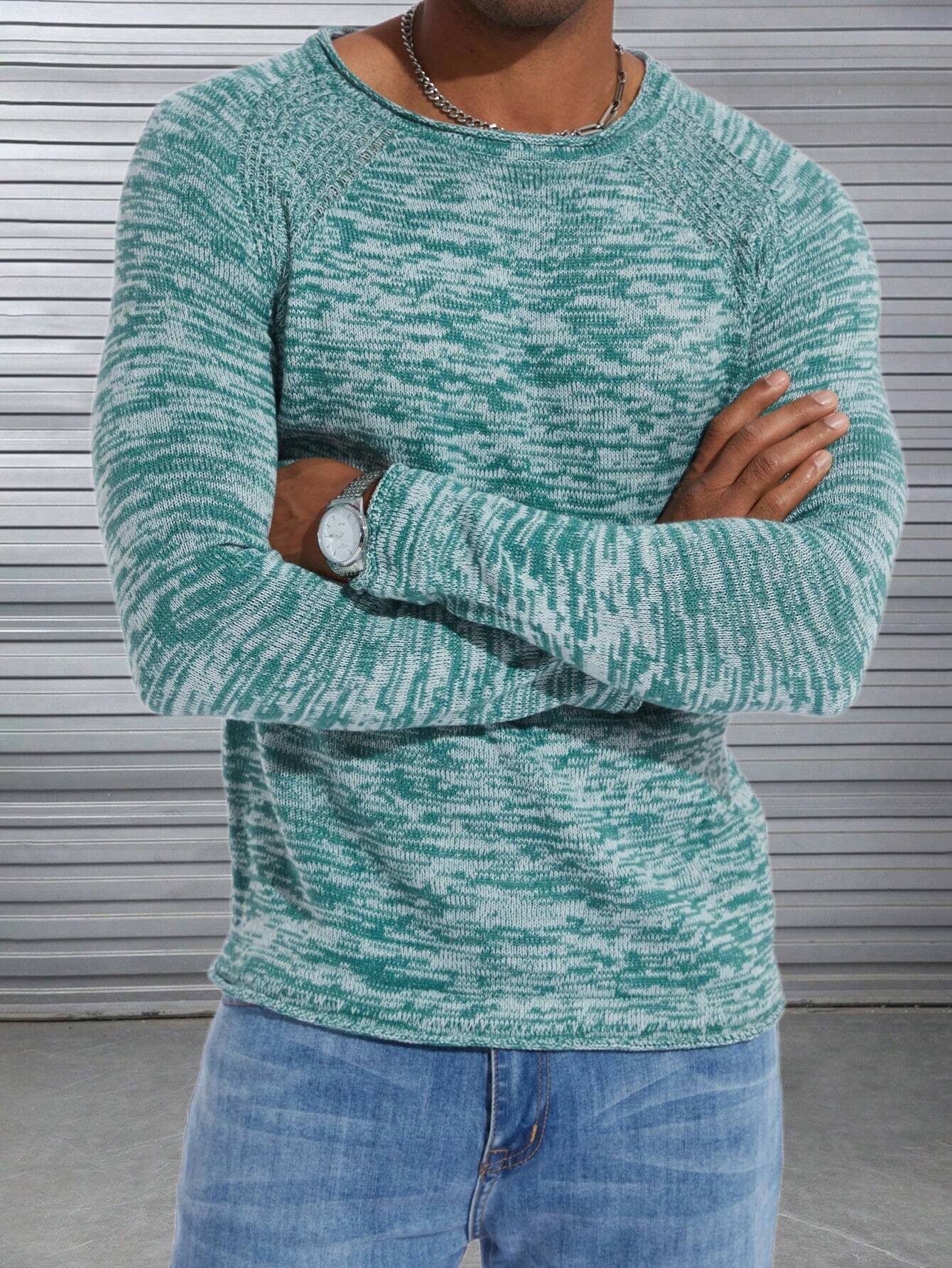 Manfinity Homme Men's Blend Raglan Sleeve Sweater | SHEIN USA