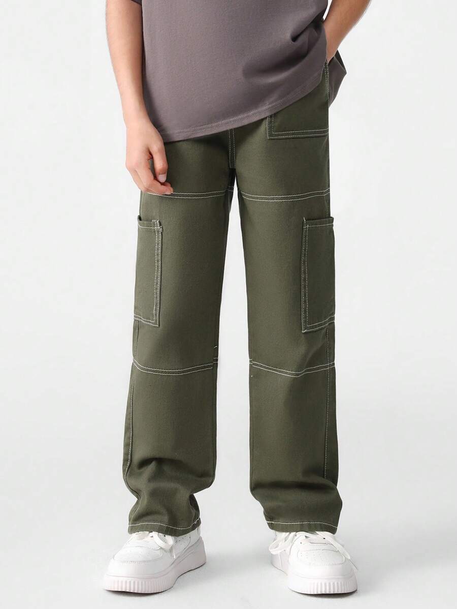 Tween Boys' Cargo Style Denim Jeans | SHEIN USA