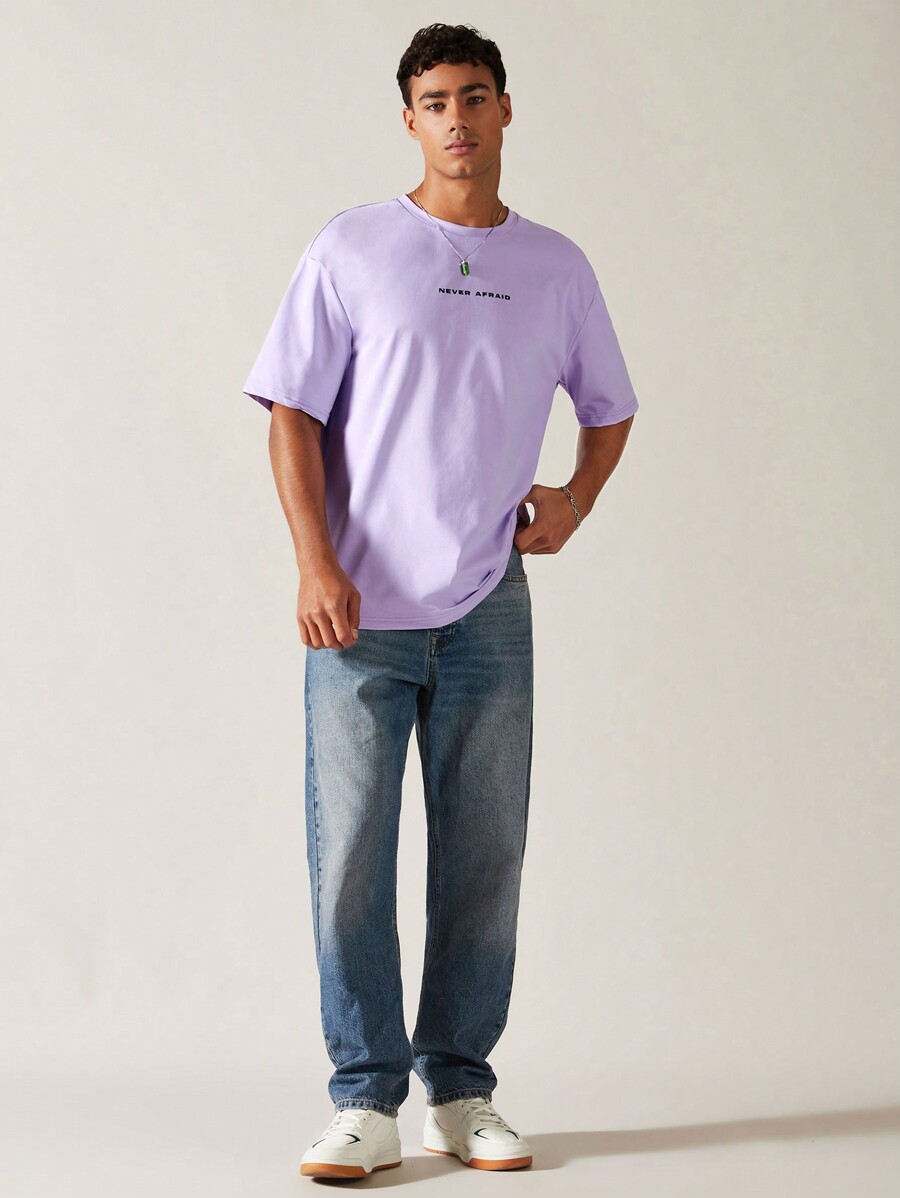 Manfinity UrbanChill Men's Loose Fit Short Sleeve T-Shirt Featuring ...