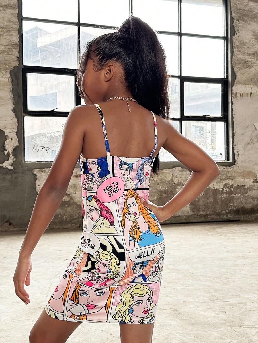 SHEIN Kids Cooltwn Tween Girls' Cool Street Style Knitted Letter ...