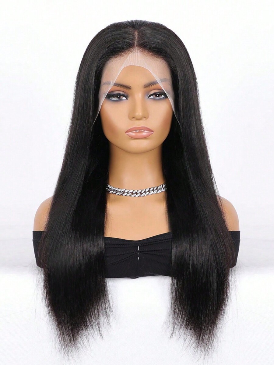 13x4 Silky Straight Lace Front Wig Human Hair 20 Inch Transparent ...