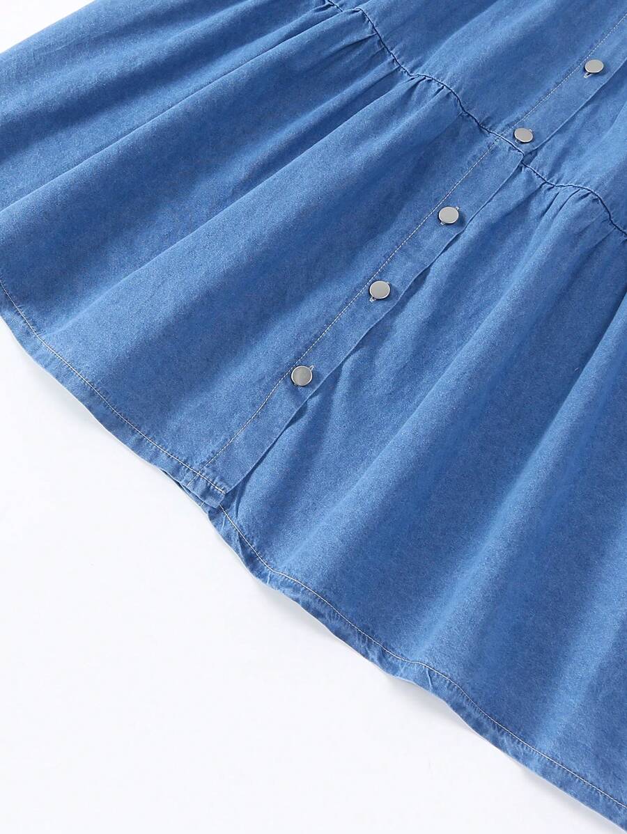 Tween Girls' Basic Simple Loose Fit Comfortable Soft Denim Dress ...