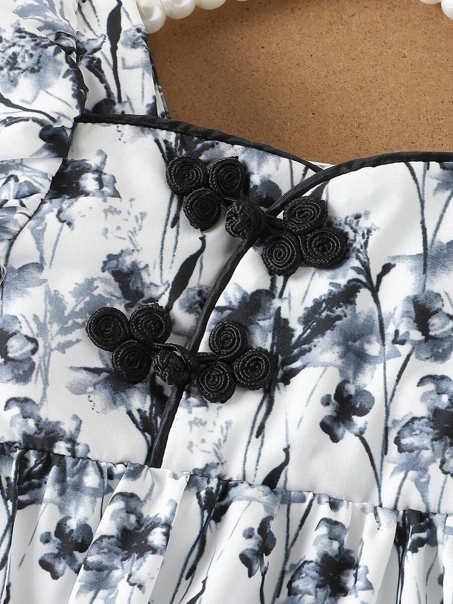 Baby Girl's Stylish Hanfu Style Bodysuit And Crab Clothes For One Year ...