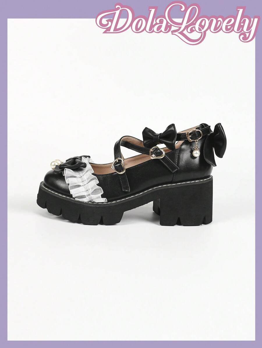 Dola Lovely Women's Mary Jane Preppy Patent Leather Block Heel Ultra ...