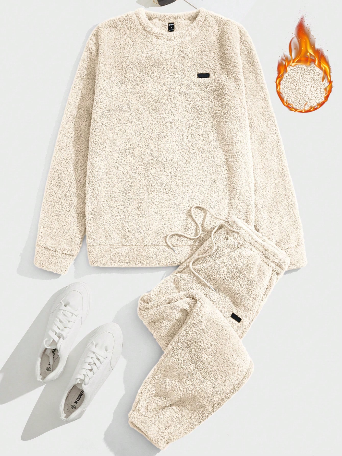 Manfinity Hypemode Men's Knitted Long Sleeve Round Neck Fleece ...