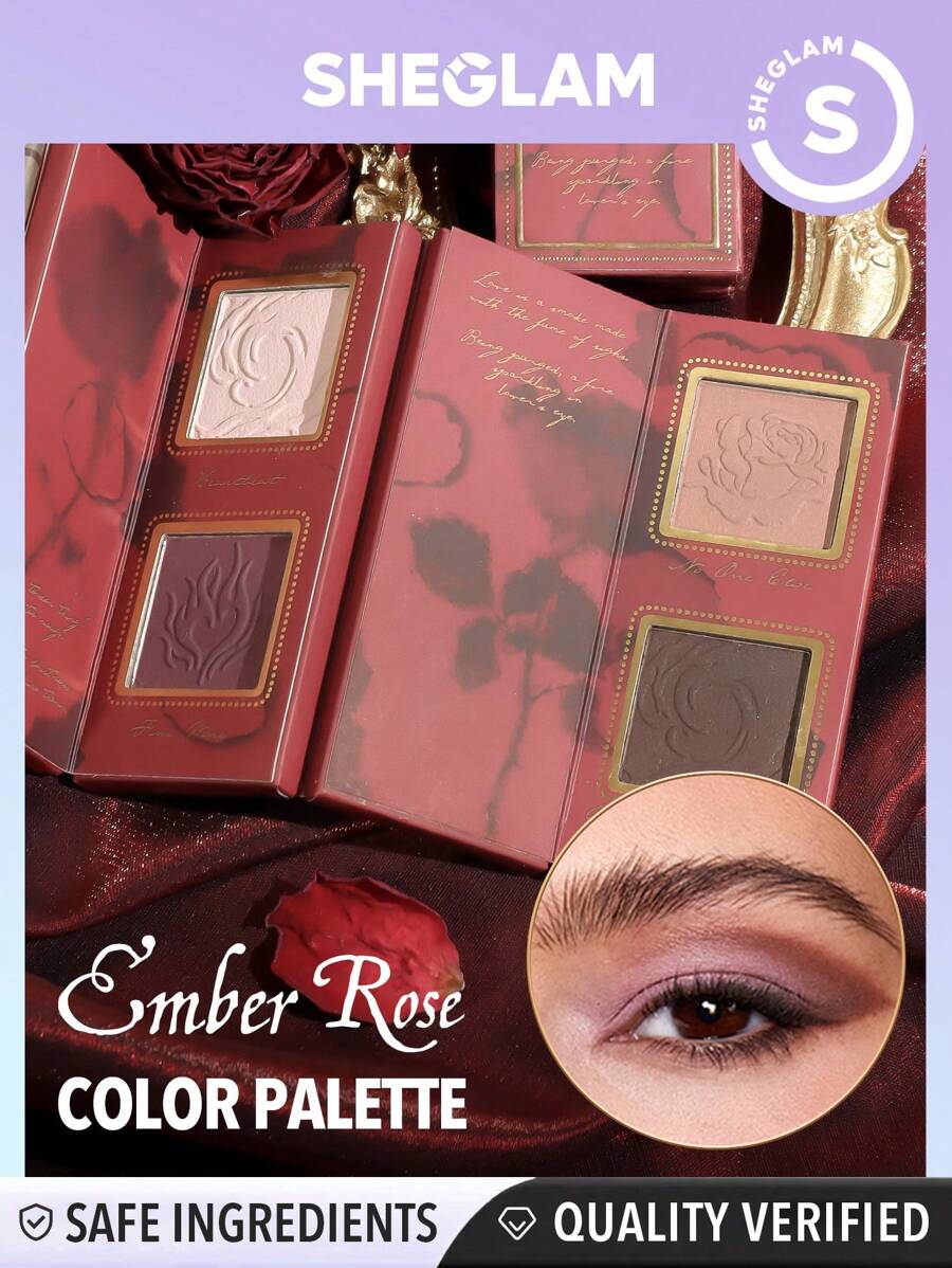 SHEGLAM Ember Rose Burning Devotion Color Palette 4 Colors Valentines ...