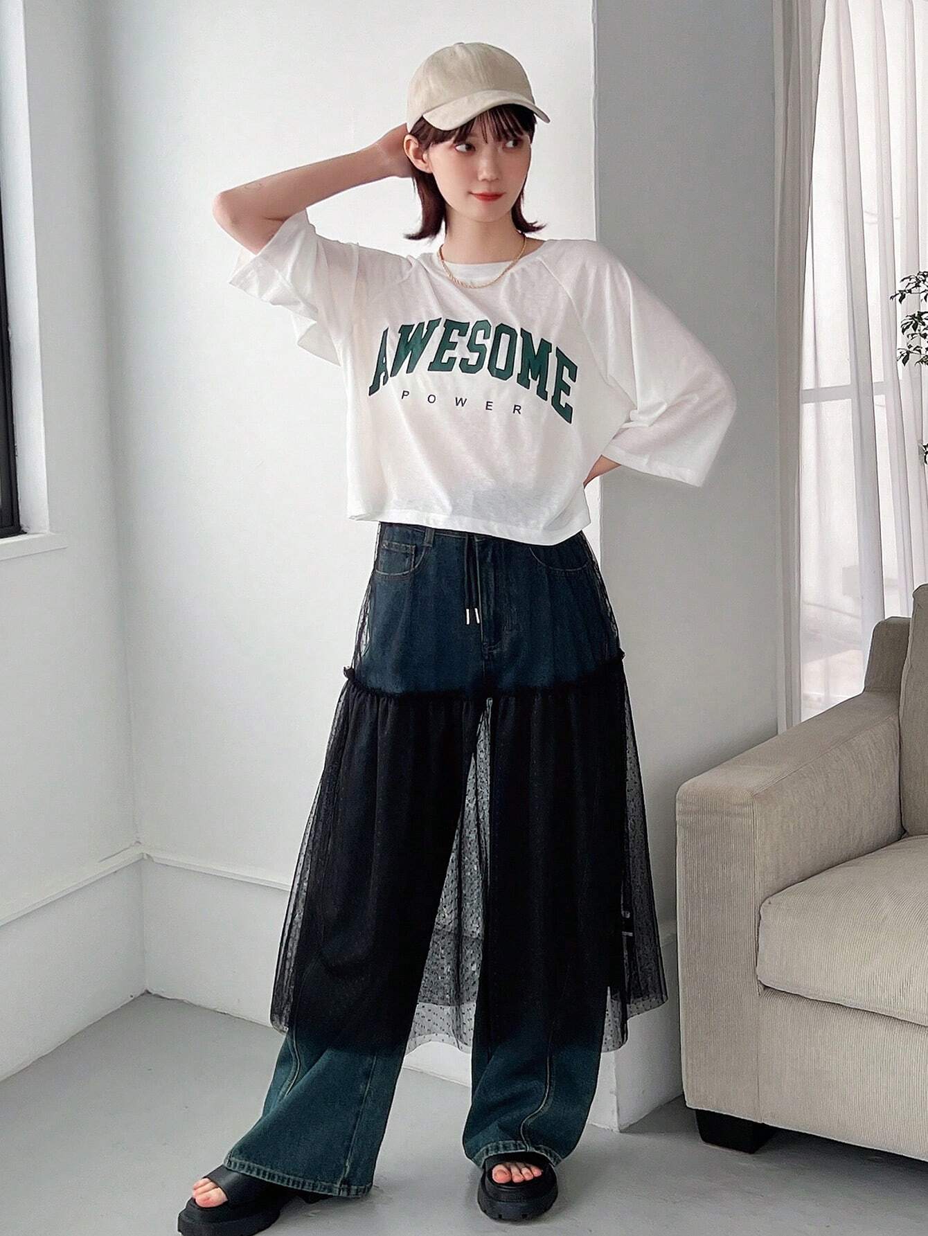 FRIFUL Women's Polka Dot Sheer Mesh See-Through Skirt | SHEIN USA