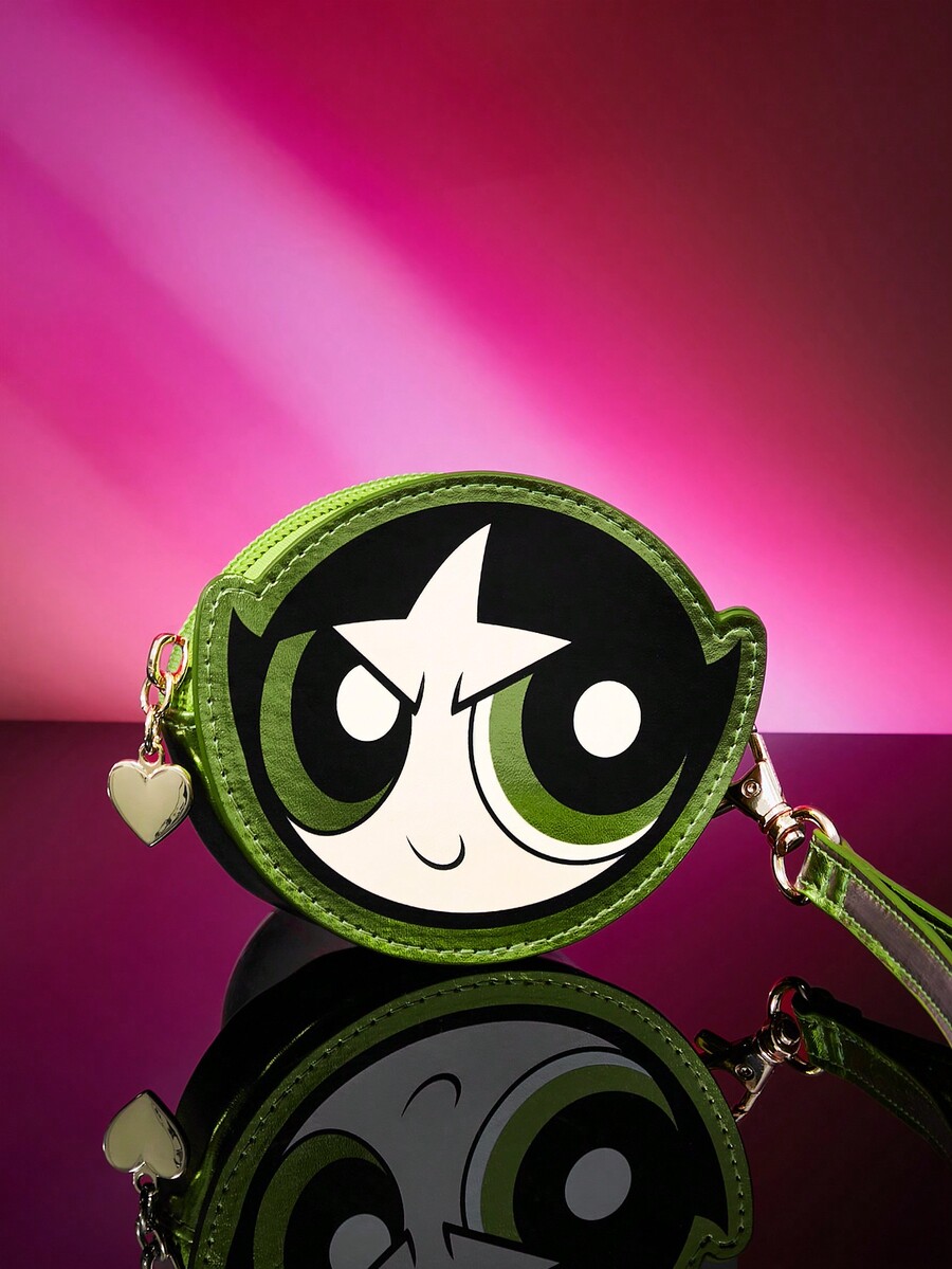 THE POWERPUFF GIRLS X SHEIN Green Girl Face Coin Purse | SHEIN UK