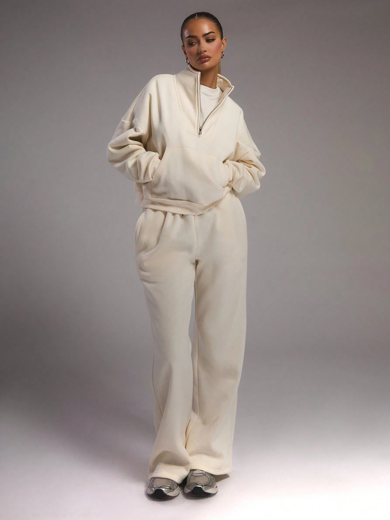 MUSERA Funnel Neck Half Zip Sweat | SHEIN USA