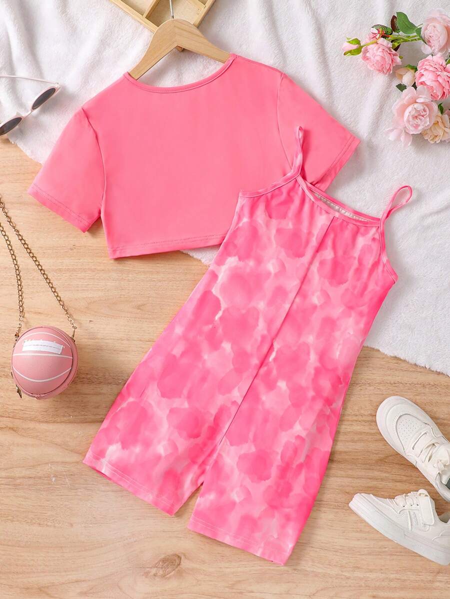 SHEIN Kids HYPEME Ensemble De 2 Pièces Pour Fille Préadolescente, Haut ...