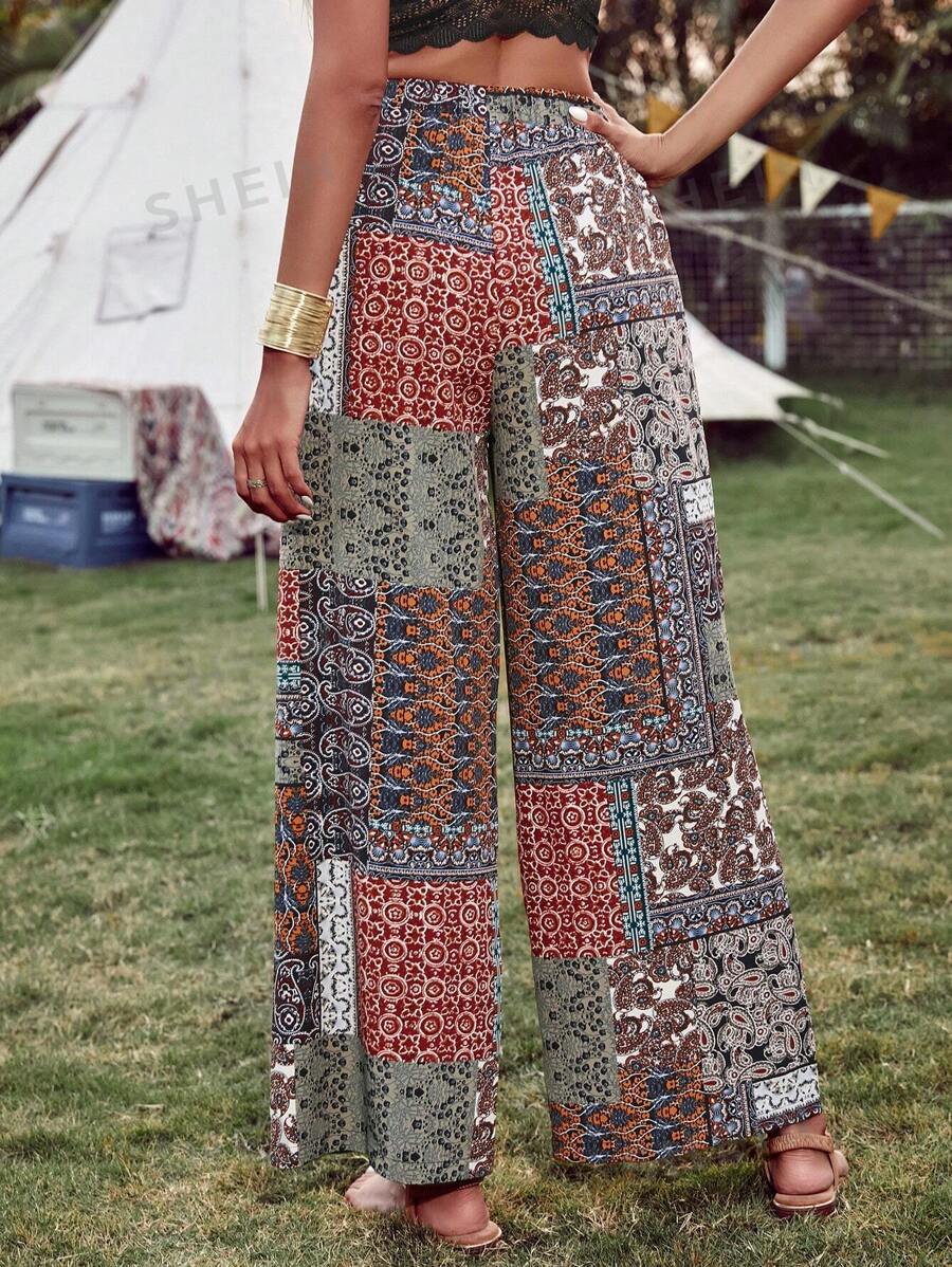 SHEIN VCAY Summer Vacation Country Festival Outfits Full Print High ...