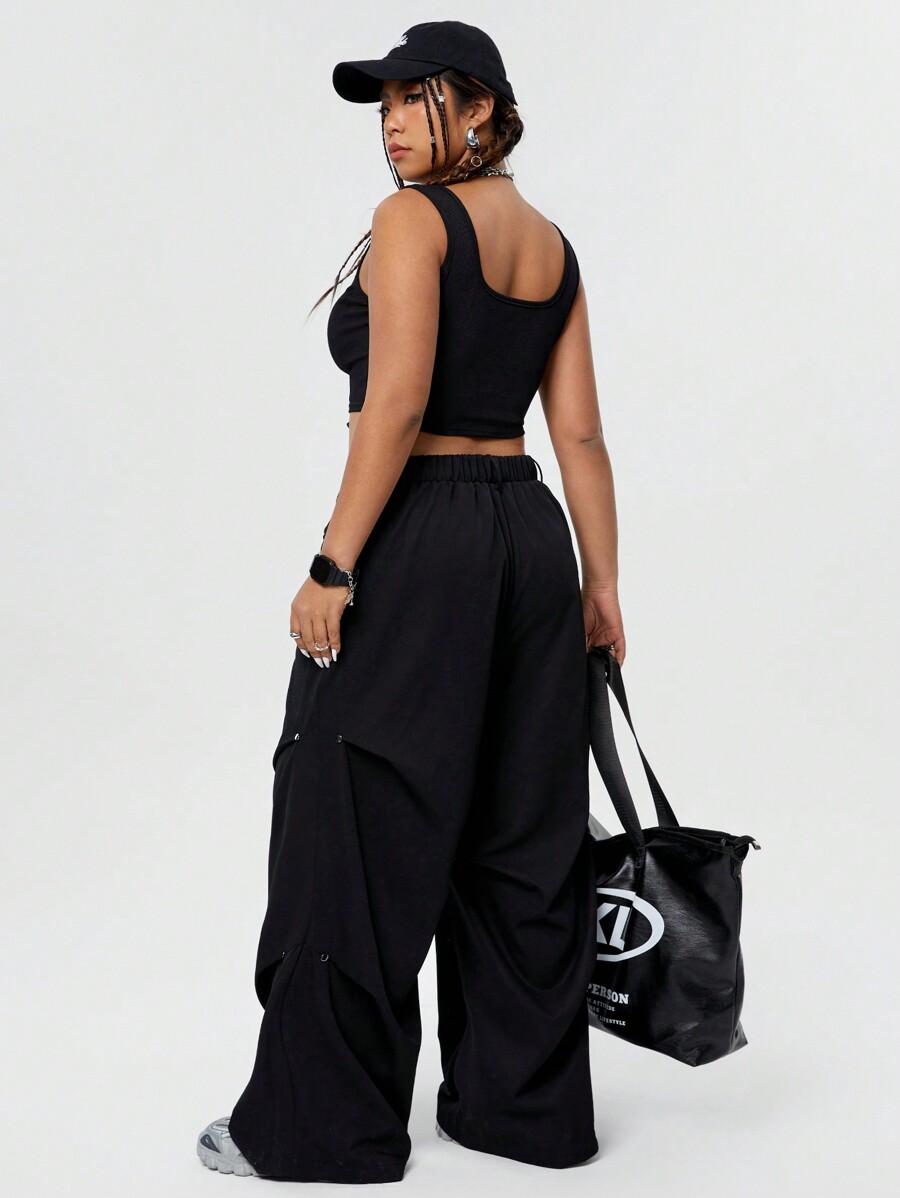 SHEIN Coolane Plus Size Oversized Y2k American Style Tooling Rivet ...