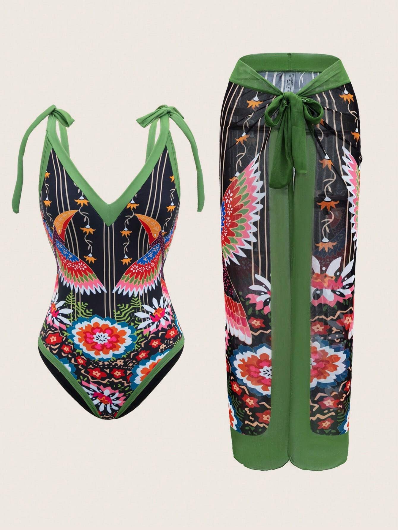 SHEIN Swim Oasis One Piece Swimsuit With Floral Print | SHEIN UK