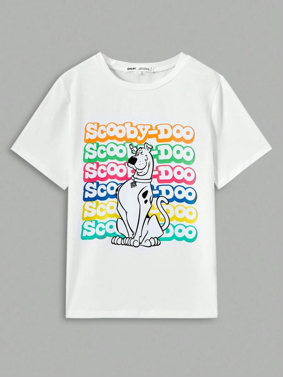 SCOOBY-DOO X SHEIN Camiseta Gráfica Para Niña Adolescente Con Dibujo ...