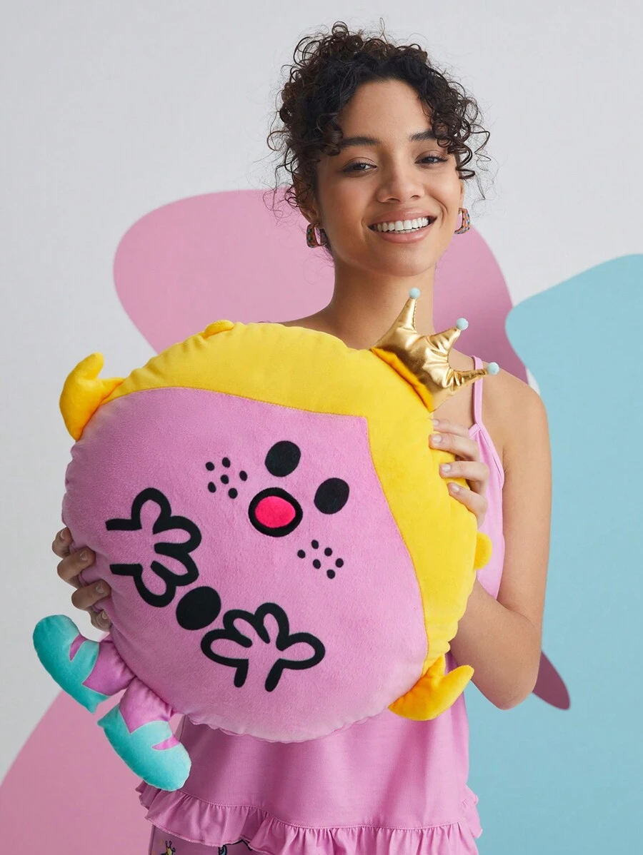 Mr Men Little Miss X SHEIN Princess Miss Plush Pillow | SHEIN USA