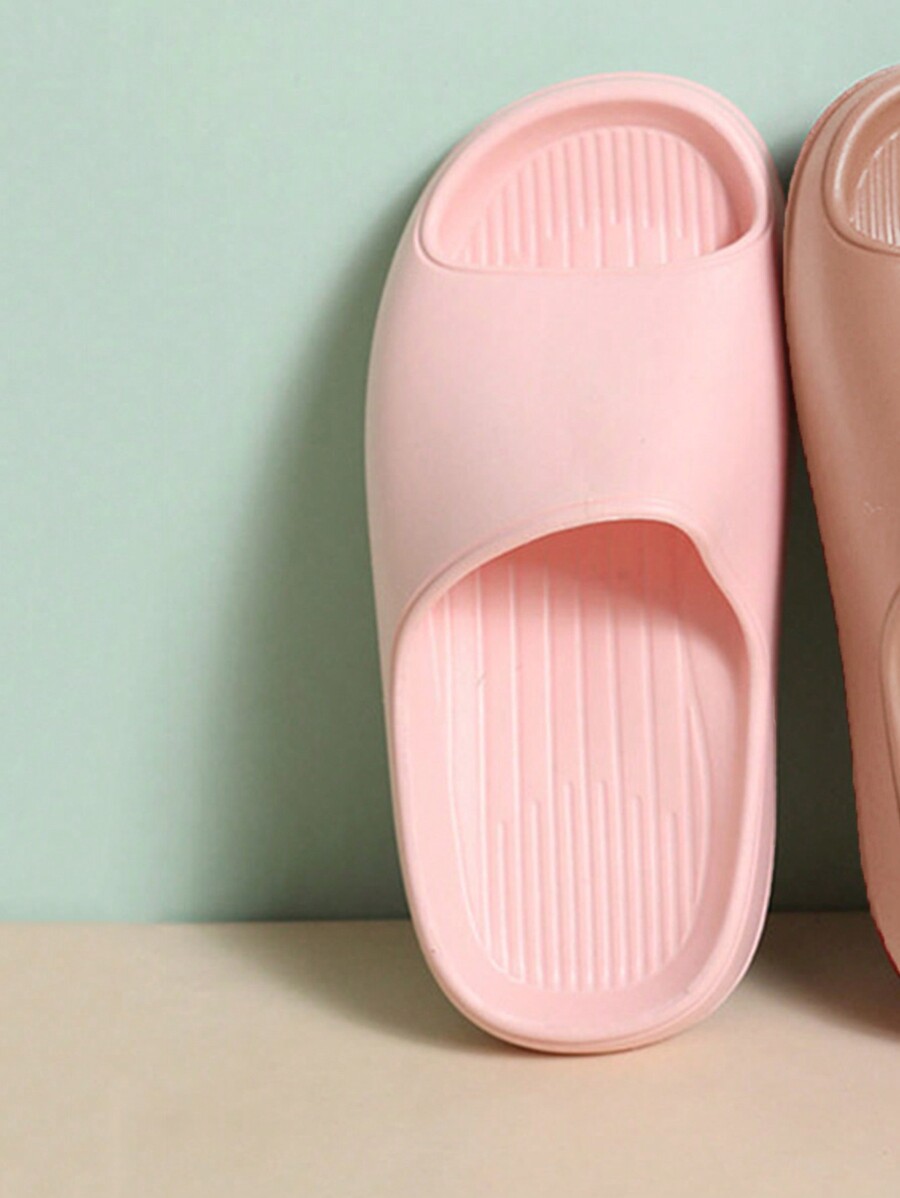 Women's Plastic Slippers, New 2025 Summer Thick Bottom Soft Solid Color ...