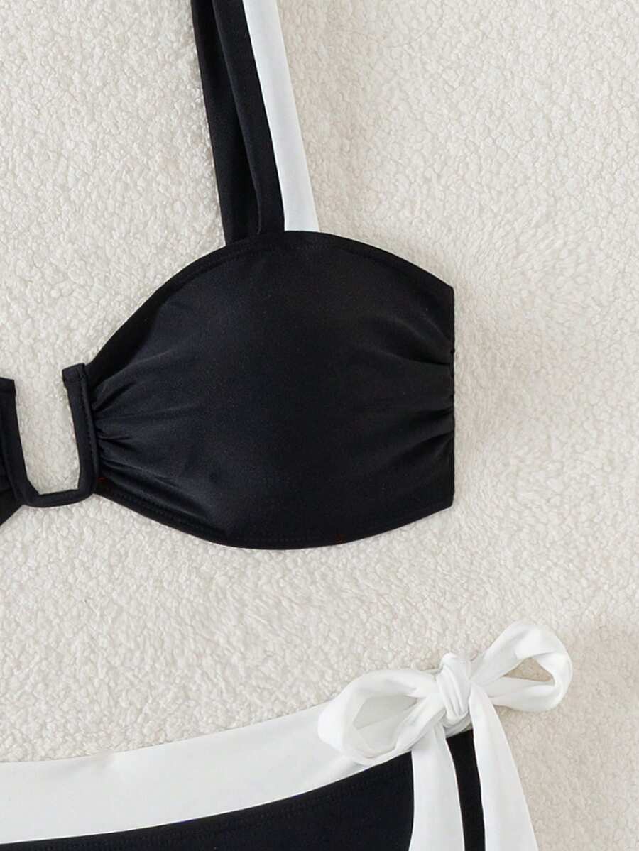 Color Block Swimsuit Set | SHEIN USA