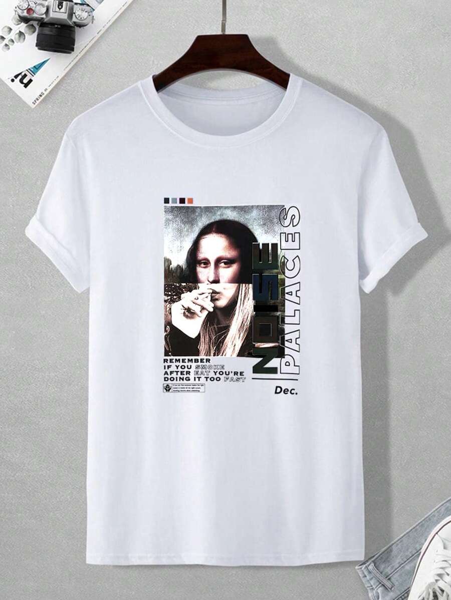 Manfinity Homme Men Figure And Letter Graphic Tee | SHEIN USA