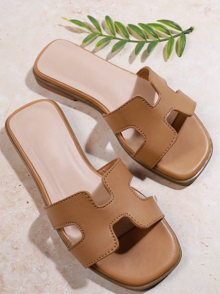 5 شبشب بنات كلاسيكي أنيق ذهبي بني فاتح مسطح مثالي | شي إن