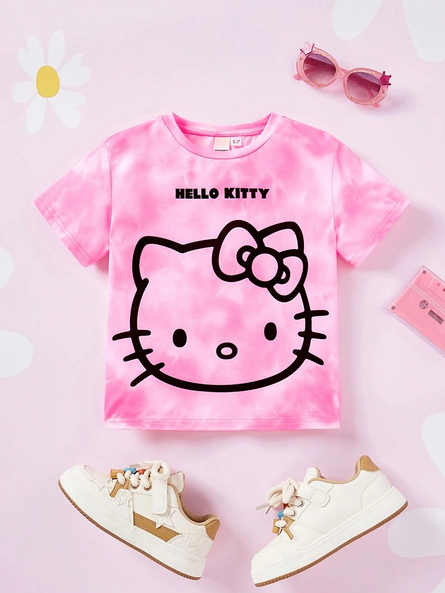 HELLO KITTY AND FRIENDS | SHEIN Young Girl Cartoon And Letter Graphic ...