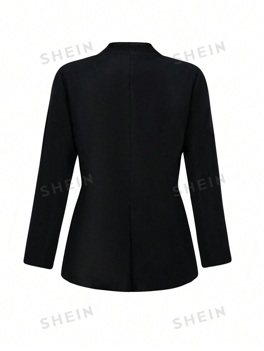 Shein Lune Plus Size Solid Color Regular Fit Suit Jacket Shein