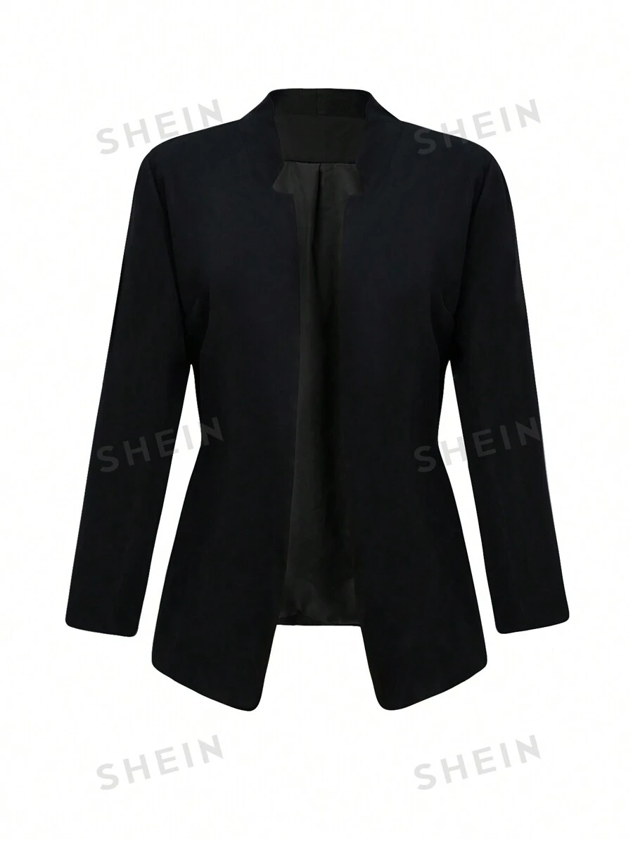Shein Lune Plus Size Solid Color Regular Fit Suit Jacket Shein