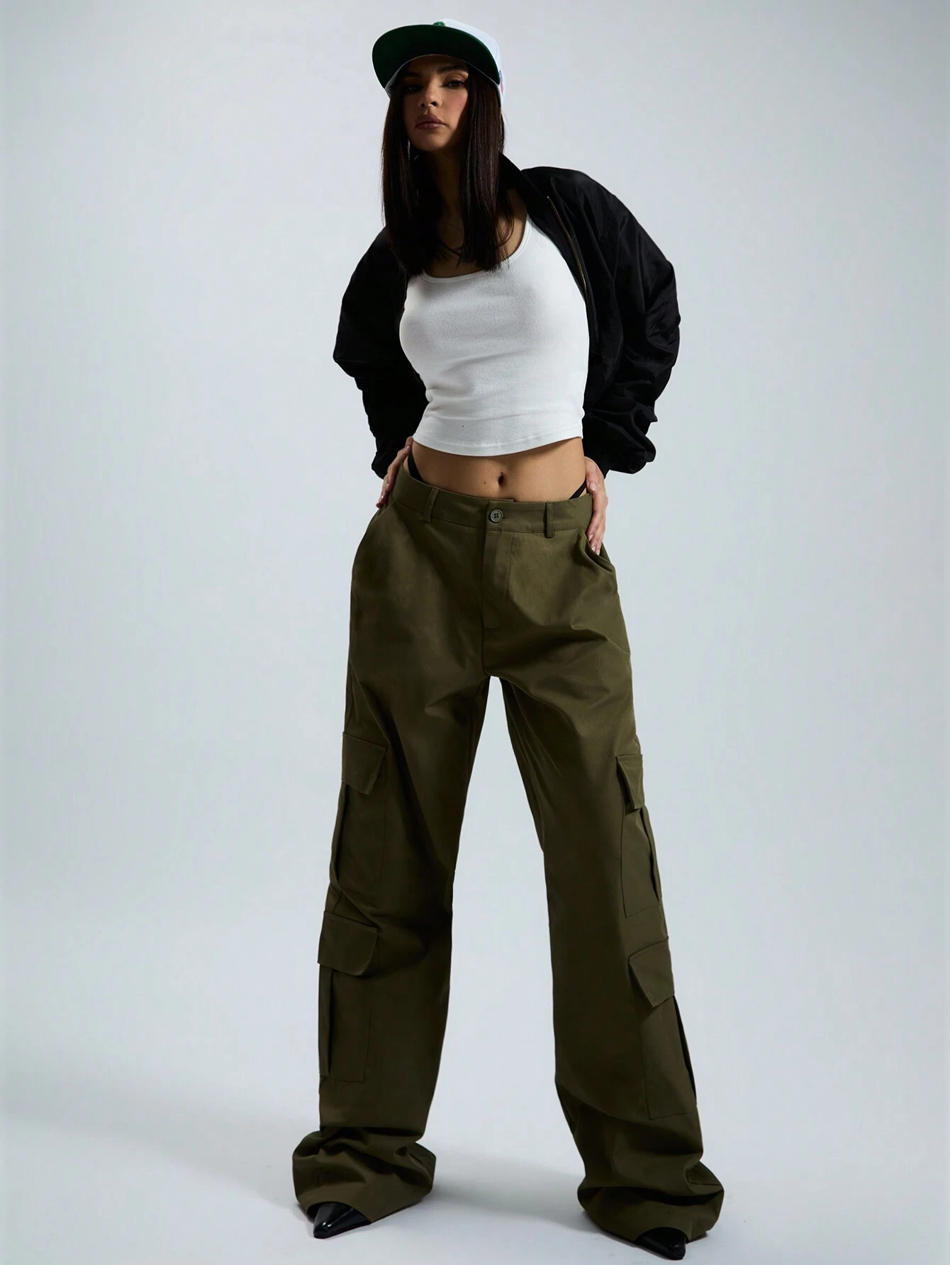 MUSERA Cargo Wide Leg Trousers | SHEIN USA