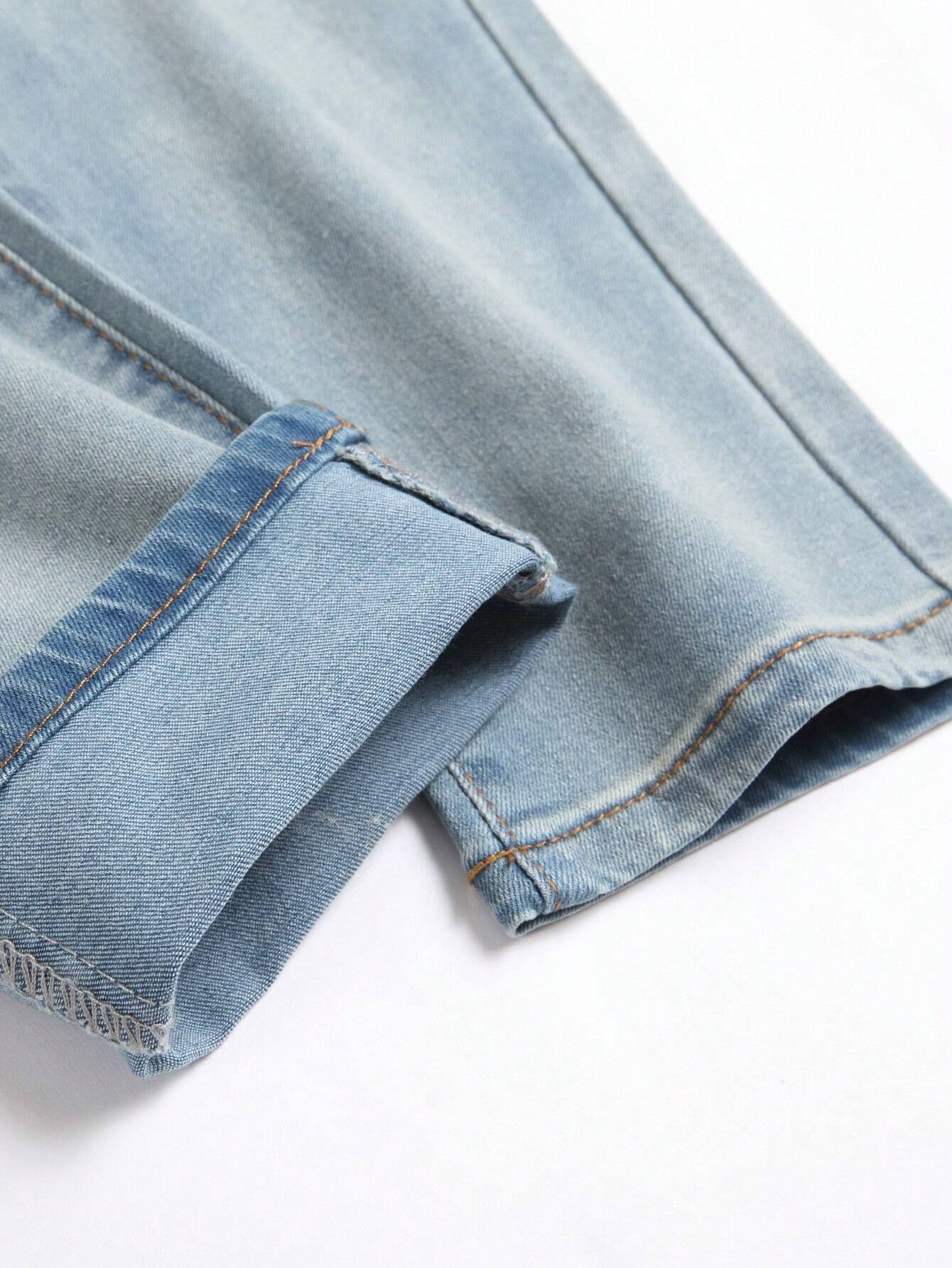 Manfinity LEGND Men's Slim Fit Distressed Jeans | SHEIN USA