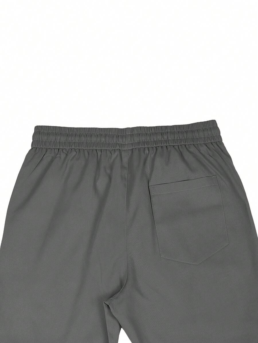 Manfinity Basics Men Solid Drawstring Waist Slant Pocket Pants Shein Usa