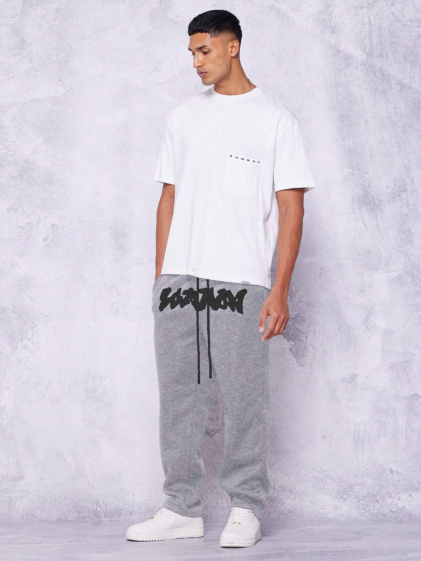 SUMWON Jogger Con Pierna Recta Y Estampado Frontal | Moda de Mujer ...