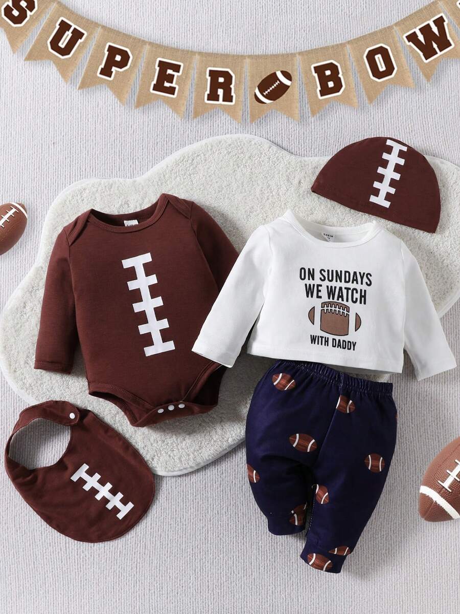 SHEIN Baby Boy Simple Football Print Gift Set | SHEIN UK