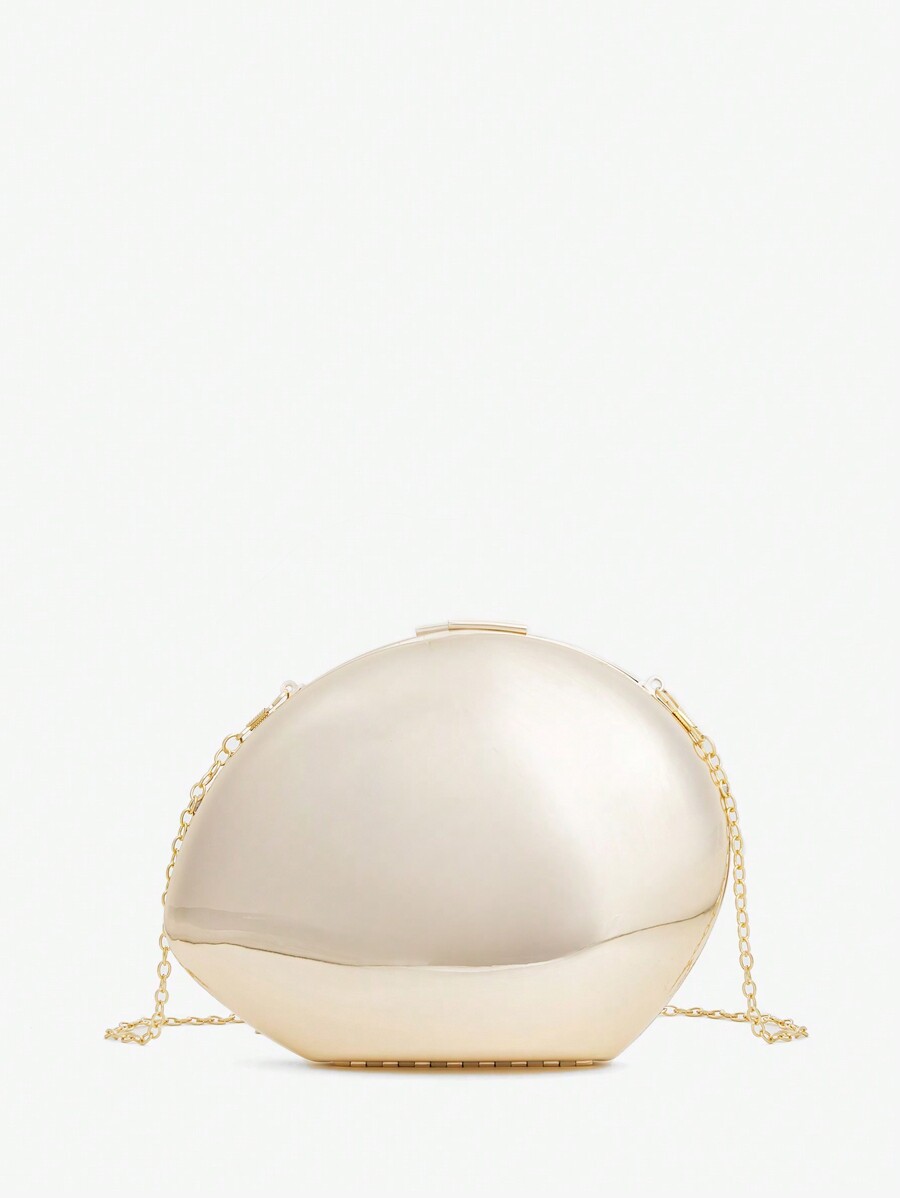 SHEIN SXY Women's Fashionable Metal Clutch Shoulder Bag,Ideal For ...