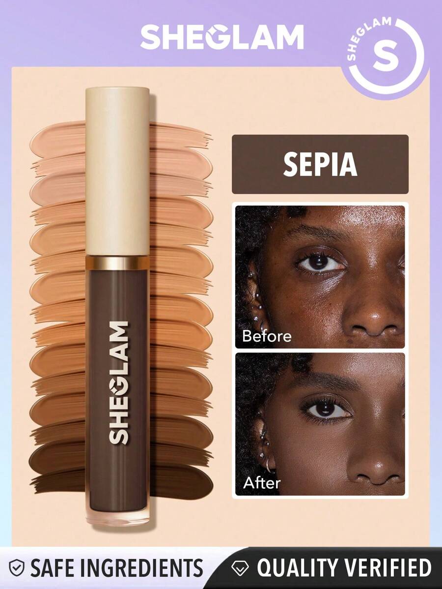 SHEGLAM Like Magic 12Hr Full Coverage Concealer-Sepia Matte Liquid ...