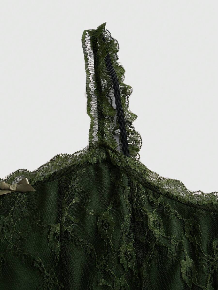 ROMWE Fairycore Contrast Lace Cold Shoulder Dress | SHEIN UK