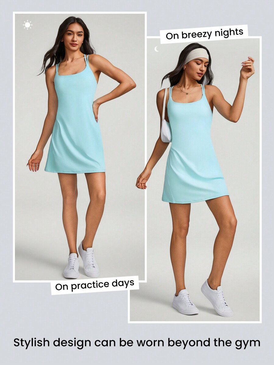 GLOWMODE FeatherFit™-Air Peekaboo Square Neck Pocket Anti-Slip Active ...