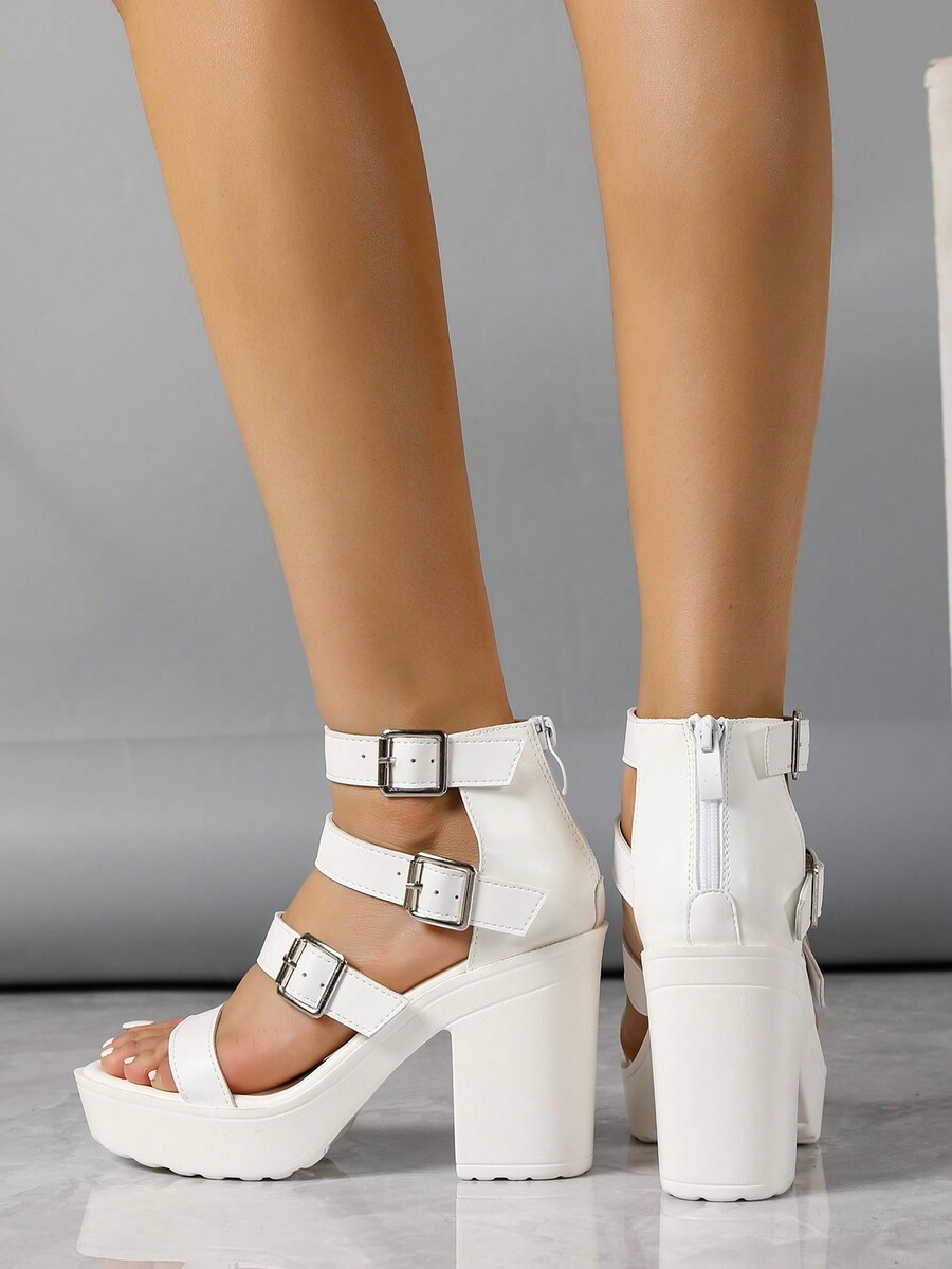 New Spring Summer European And American Style High-Heel Sandals, White ...