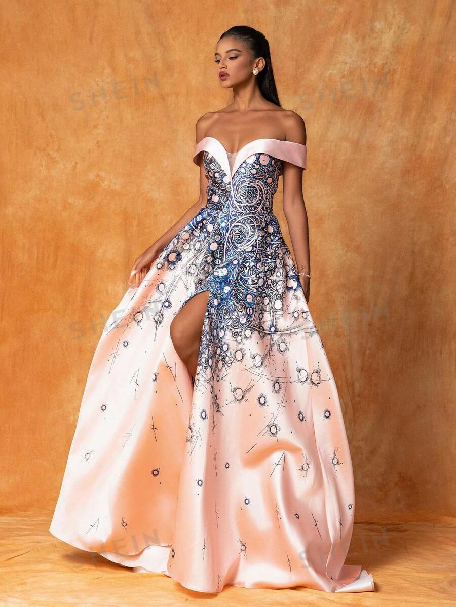 Long High-End Elegant & Graceful Evening Dress For Banquet | SHEIN USA