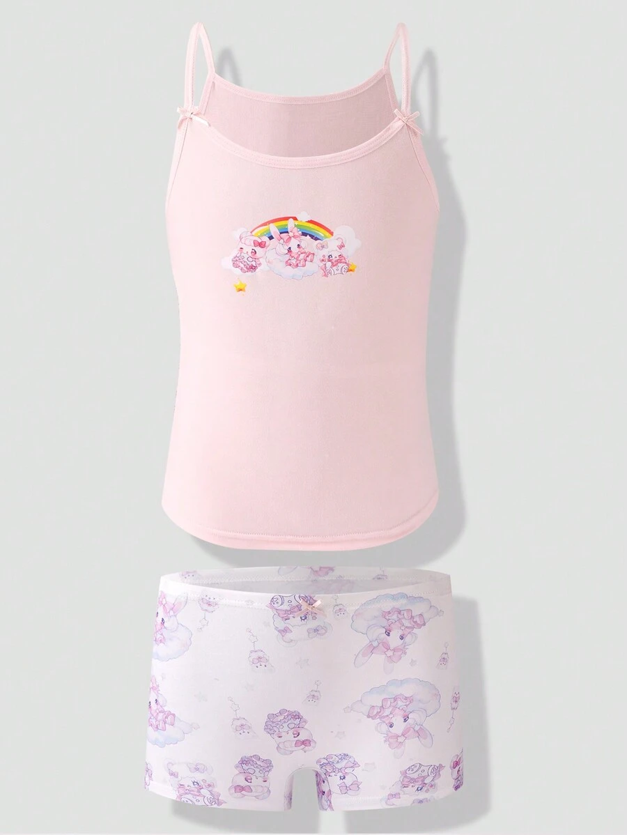 Conjunto De Ropa Interior Para Niña Adolescente Con Estampado Arcoiris ...
