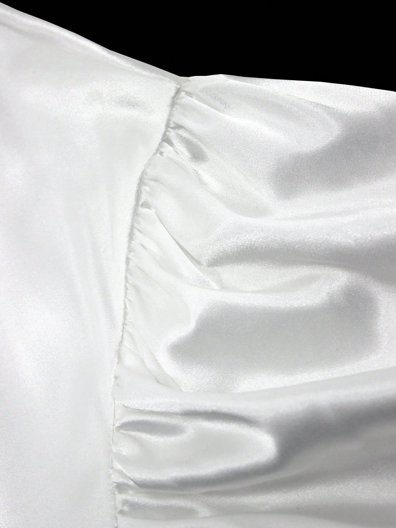 Plus Solid Pleated Hem Satin Dress | SHEIN USA