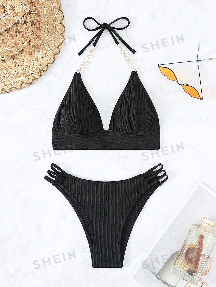 Womens Halter Strap Separated Swimsuit Shein Uk
