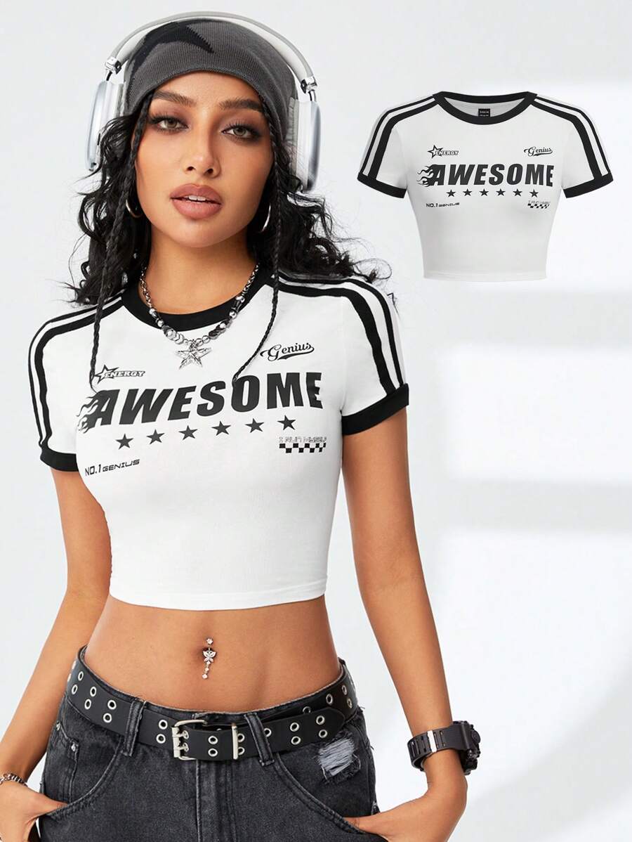 SHEIN Coolane Women's Back To School Contrast Trim Italy City Landmark ...