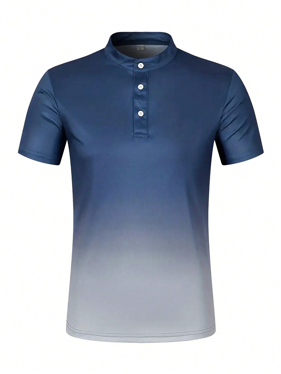 Manfinity Homme Men's Gradient Short Sleeve Polo Shirt | SHEIN UK