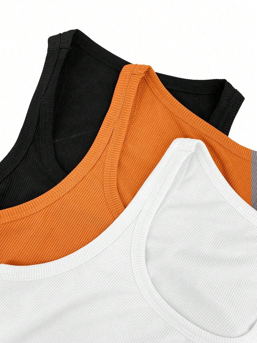 SHEIN Essnce Women's Zigzag Hem Pointed Pleat Tank Tops Set In Multiple ...