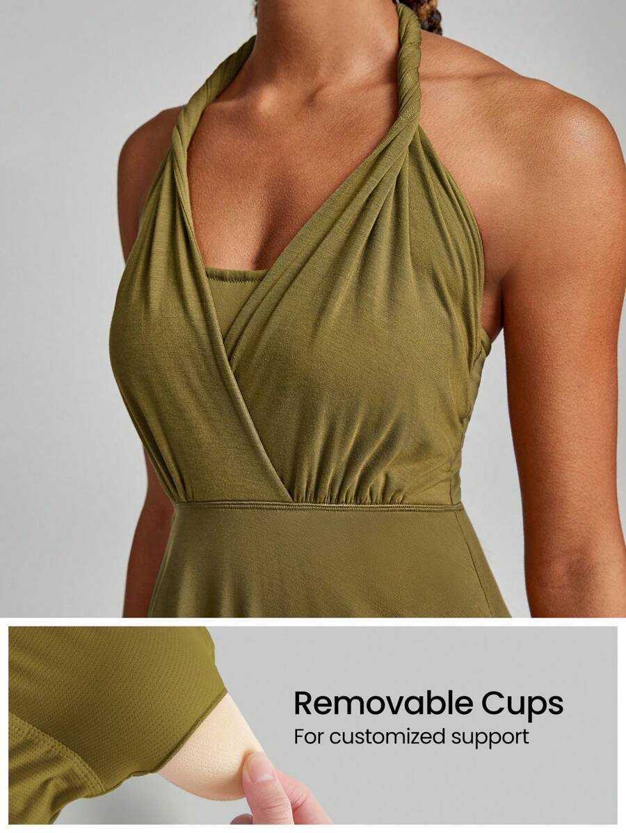 GLOWMODE Modal Infinity Dress Just Flow Pocket Ribbon High-Low Light ...