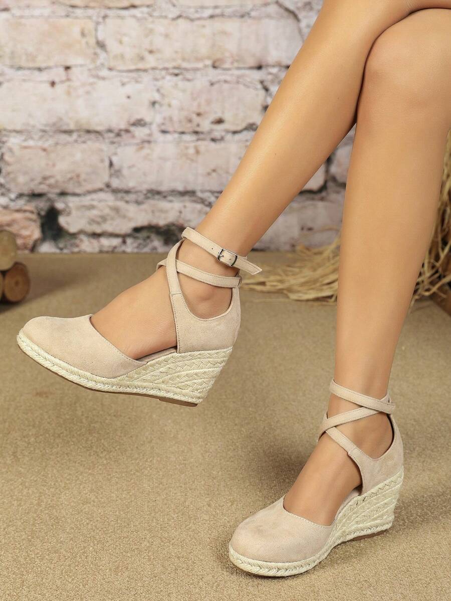 2024 New Design Women's Simple Weave Crossover High Heel Slipper With ...