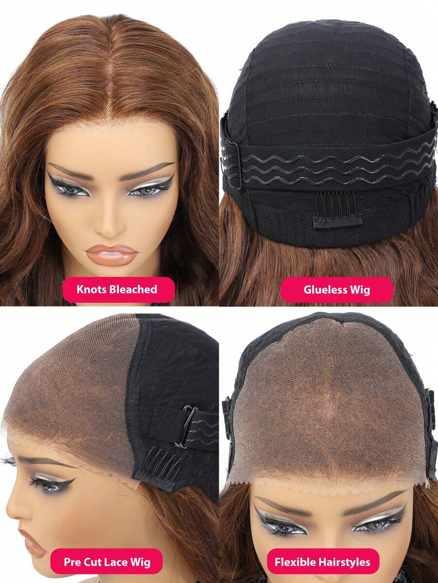 Glueless Lace Front Body Wave 9 X 6 22 28 Inch Human Hair Wig 180 Natural Color Lace Closure