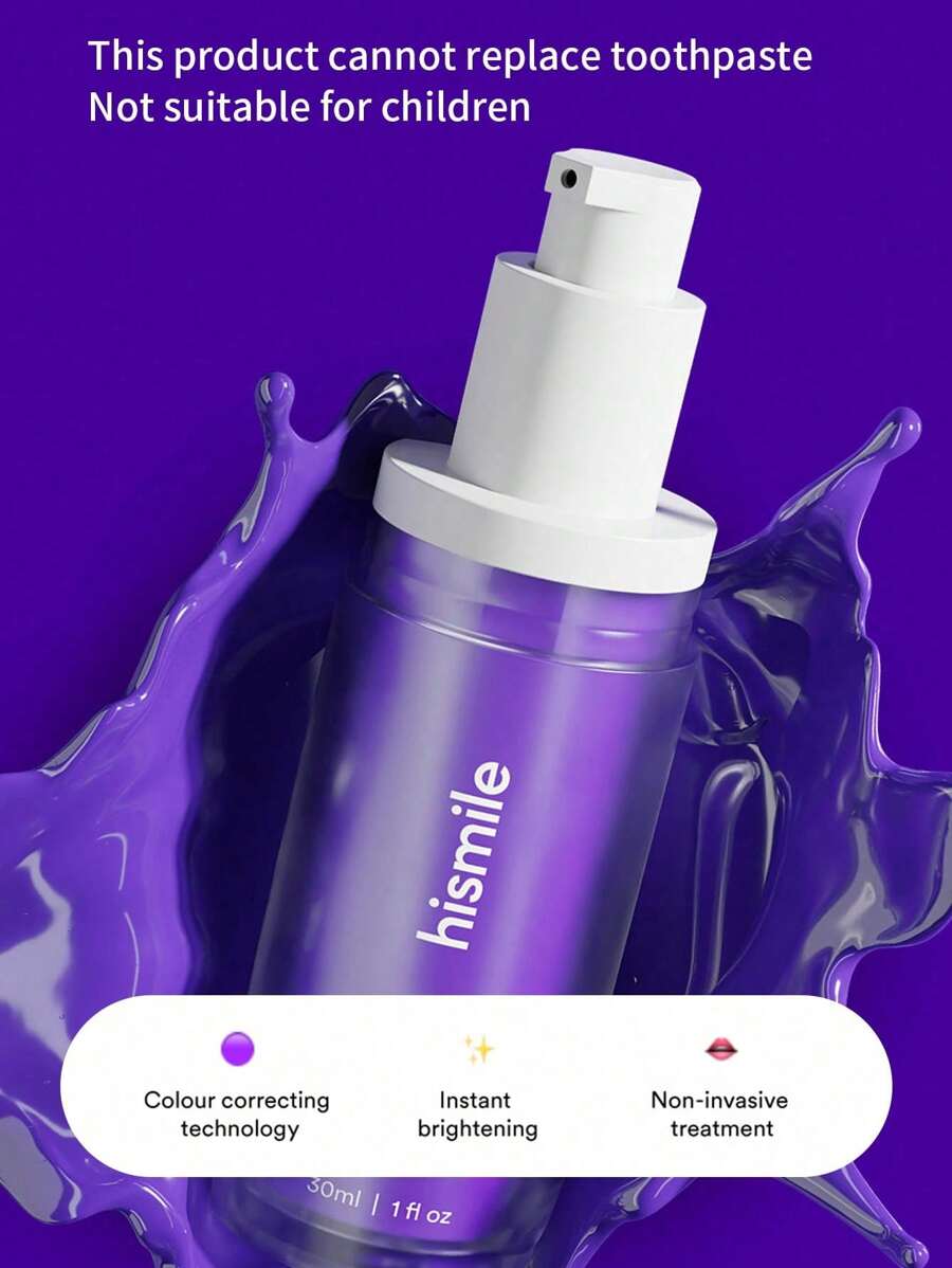 Hismile V34 カラーコレクター パープル 歯ホワイトニング&クリーニングムース、強力な歯のブライトニング技術 | #SHEIN冬の感謝祭
